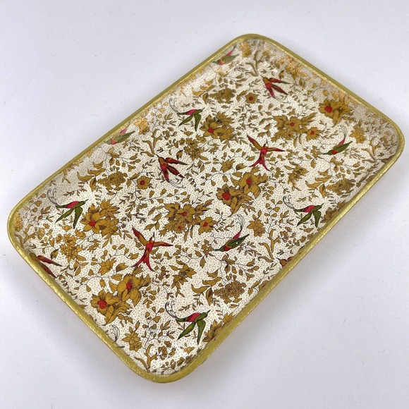 Unbranded | Dining | Vintage Paper Mache Serving Trays Set Of 3 Snack ...
